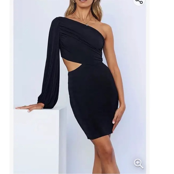 Simplee | Dresses | Simplee Womens One Shoulder Velvet Bodycon Dress ...